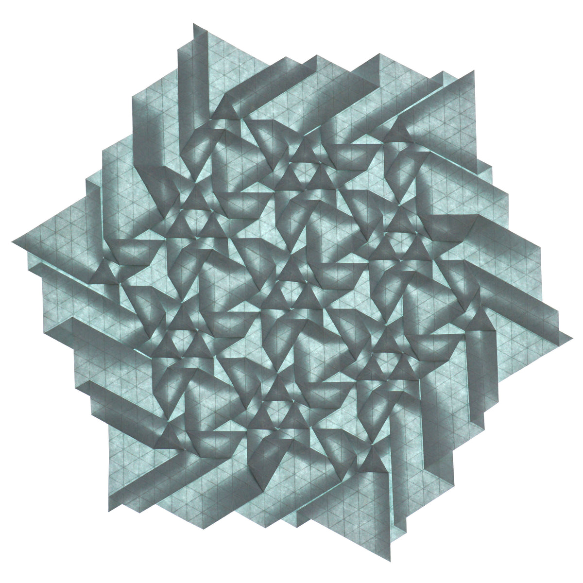 Dancing Pyramids Origami Tessellation – Gathering Folds