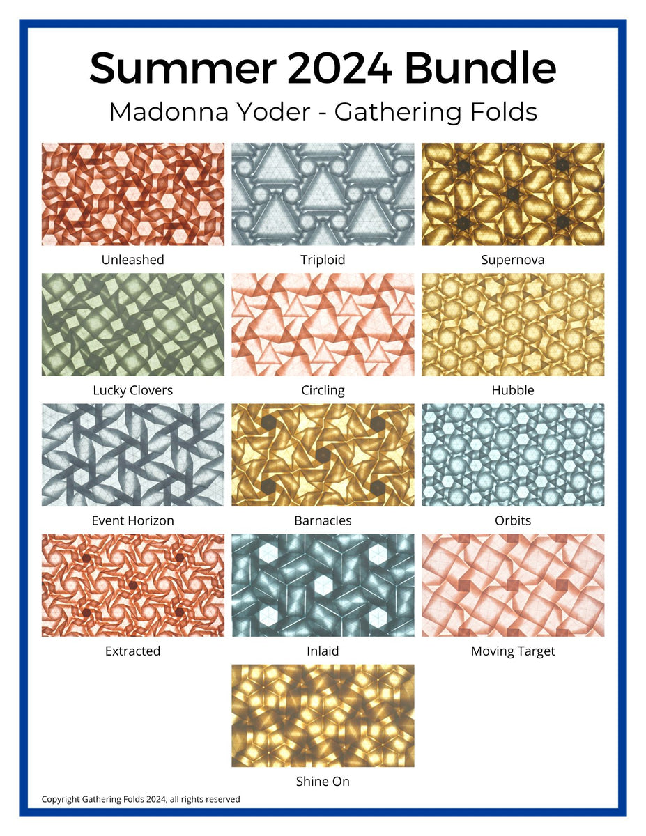 Summer 2024 Crease Pattern Bundle – Gathering Folds