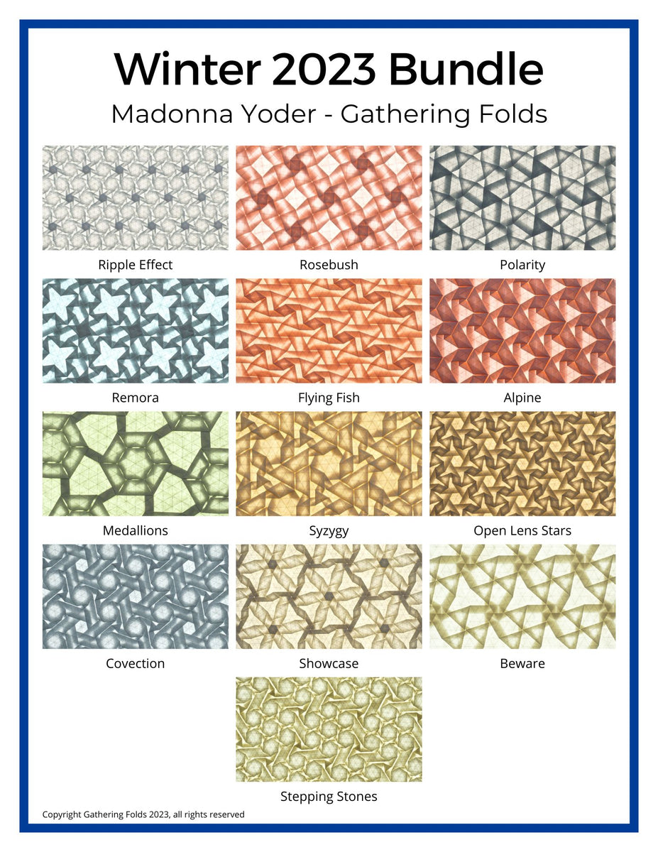Winter 2023 Crease Pattern Bundle – Gathering Folds
