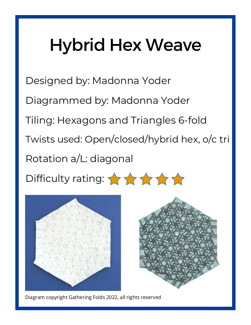 Hybrid Hex Weave Crease Pattern – Gathering Folds