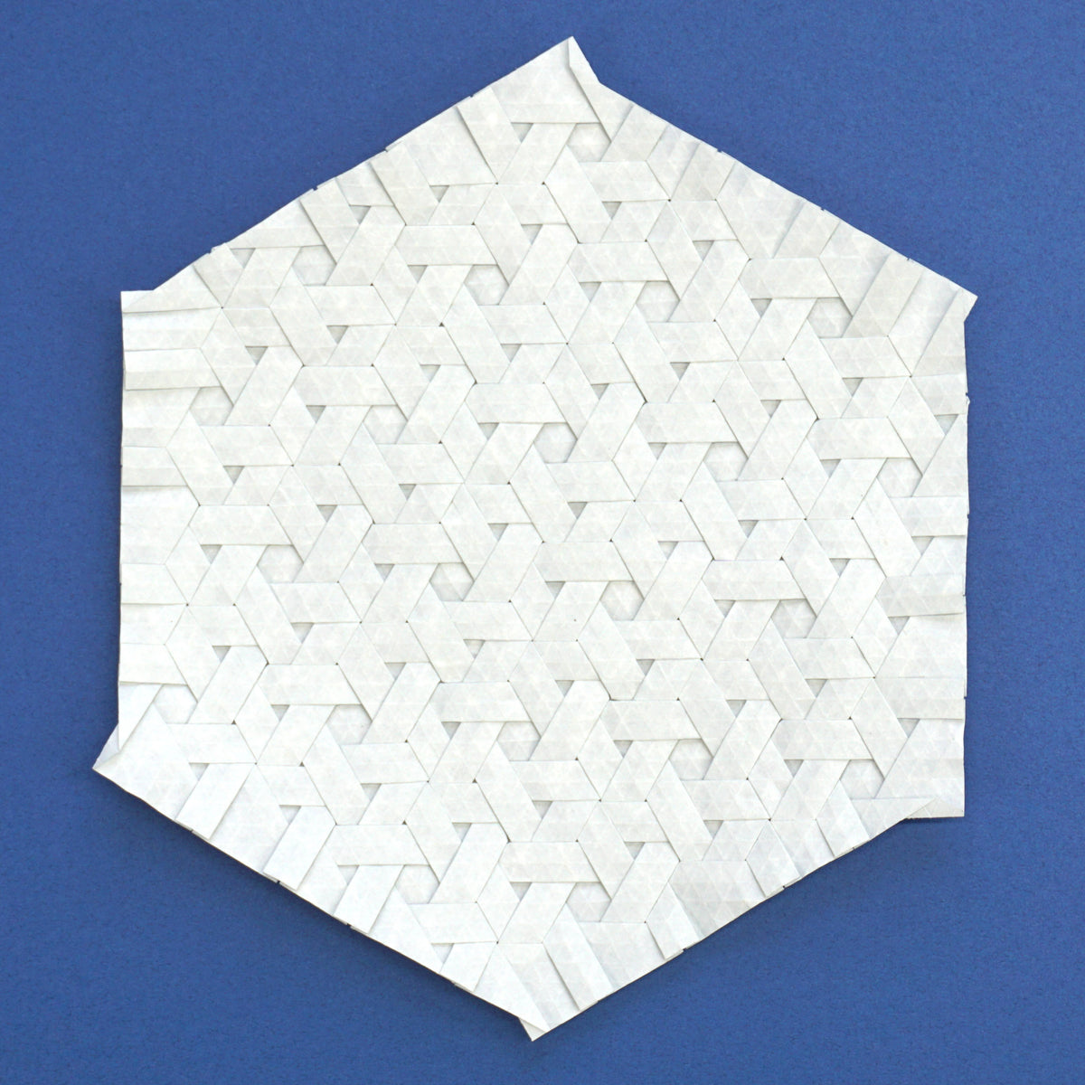 Hybrid Hex Weave Crease Pattern – Gathering Folds