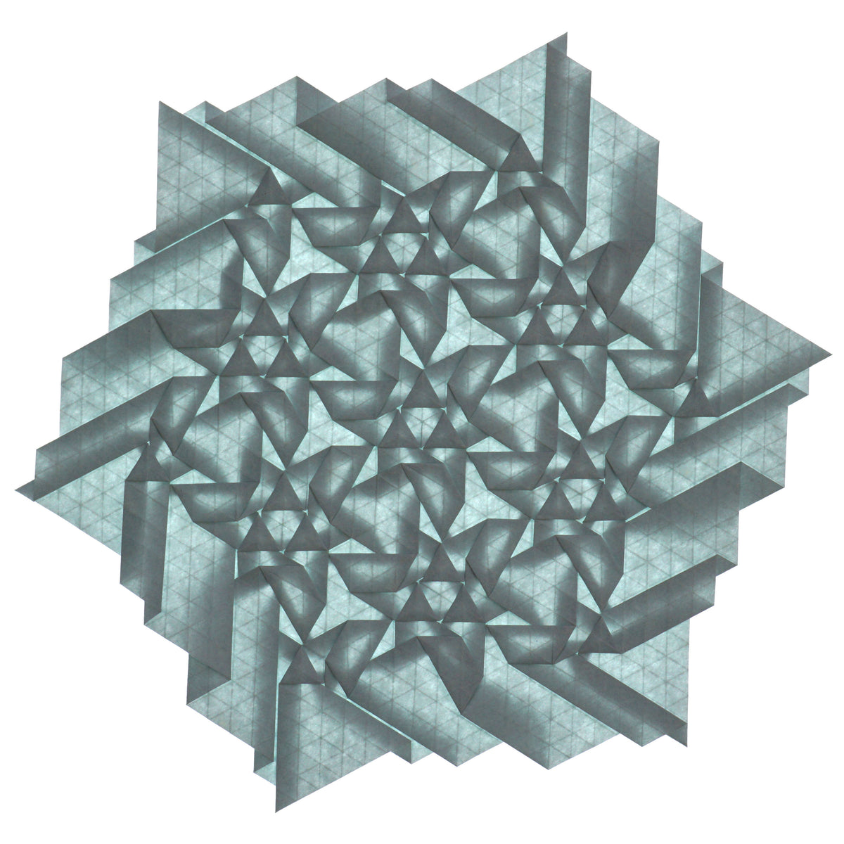 Dancing Pyramids Crease Pattern – Gathering Folds